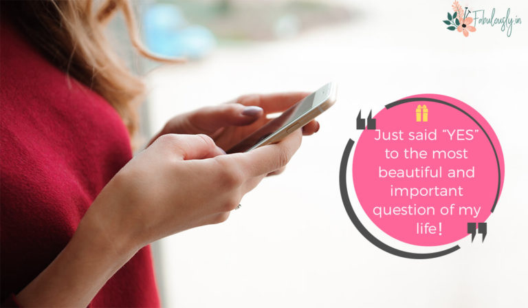 My Engagement status for Facebook and WhatsApp | Fabulously