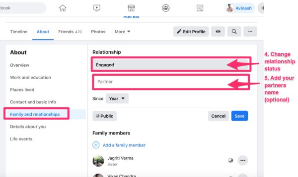 My Engagement status for Facebook and WhatsApp | Fabulously